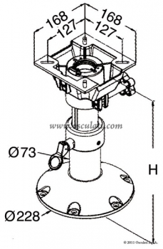 Bootszubehoer Maier - Standfuß Höhe 435/635mm ausziehbar